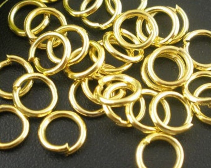 100 Pcs Rose Gold Plated Open Jump Rings 6mm 18 Gauge 1mm Thick High ...