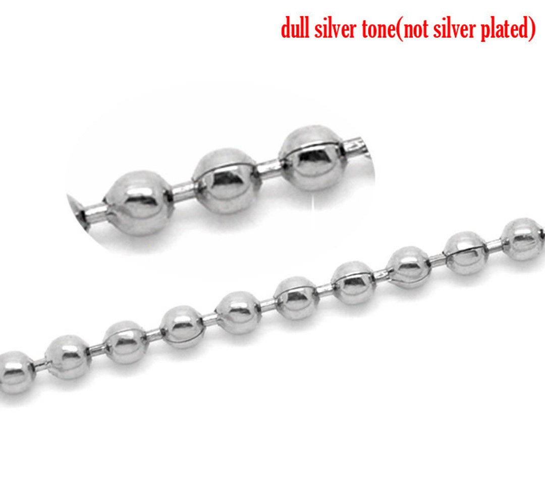 25' Stainless Ball Chain - 1.5mm - 304 Stainless Steel - 25 Feet - 7M ...