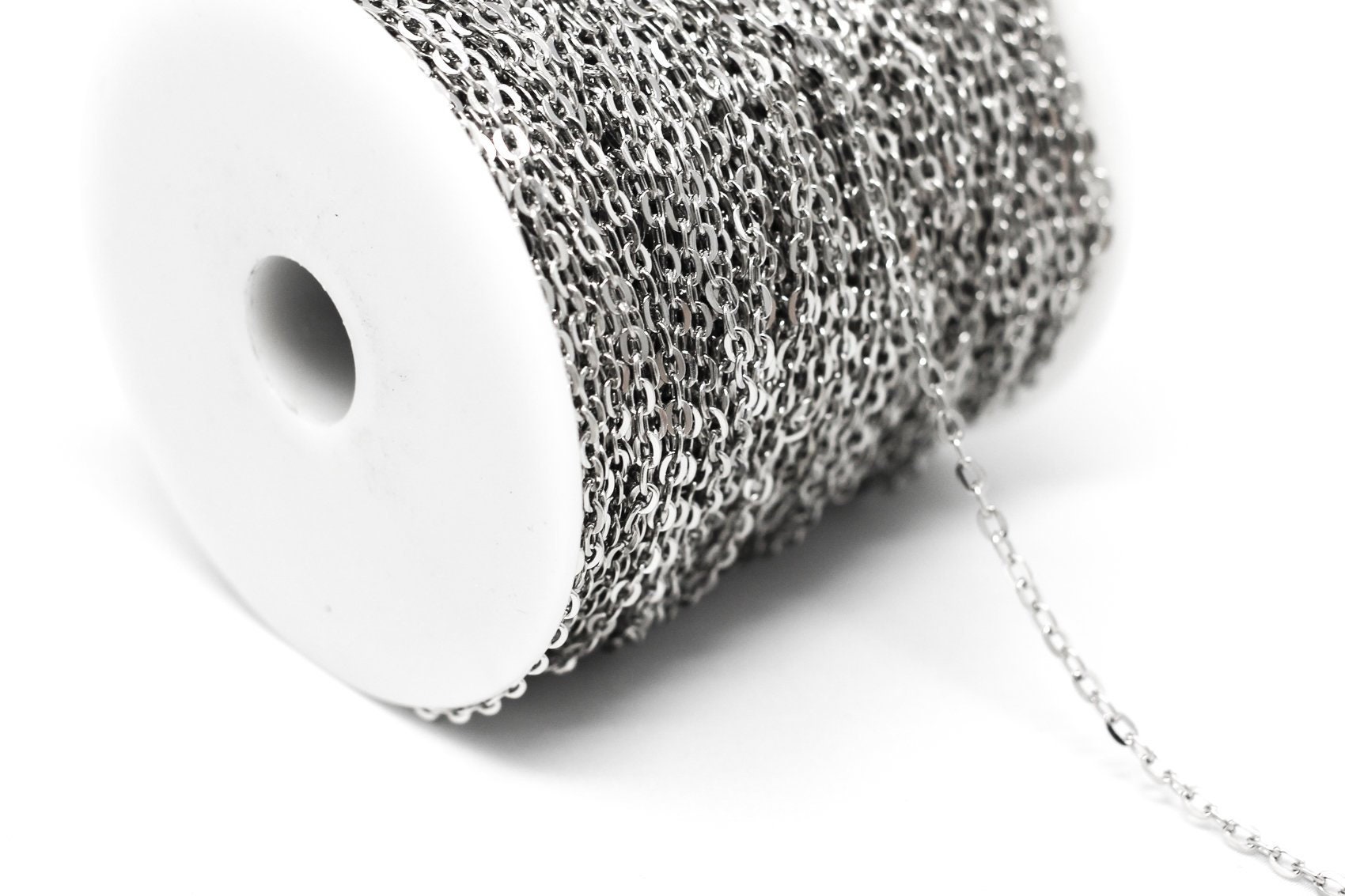 165 Cable Chain Spool 4x3mm Antique Silver Flat Links 165 Feet 50 Meters Jewelry Making Supplies Ships IMMEDIATELY CH739 165 Etsy UK