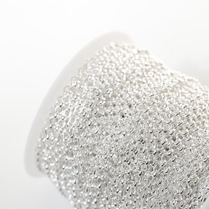 25' Silver Rolo Chain 4mm 7M 25 Feet Ships IMMEDIATELY From California ...