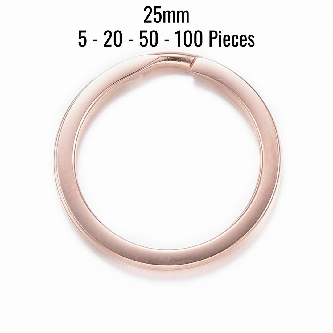 25mm Split Rings - Rose Gold - 25mm - Key Rings - THICK - Ships ...