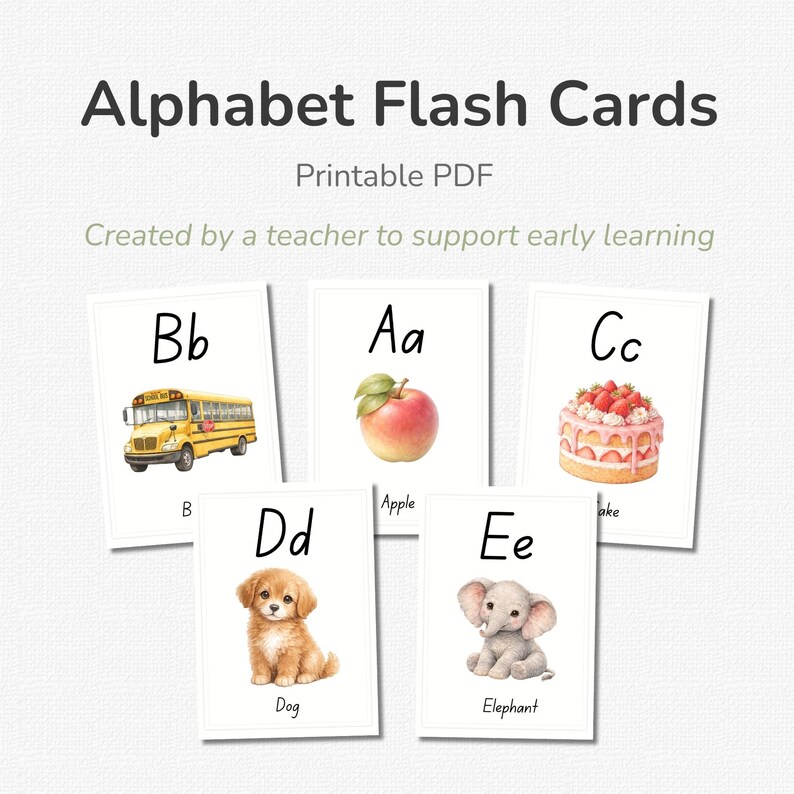 Flashcards Printable | Alphabet ABC | Montessori Preschool Learning ...