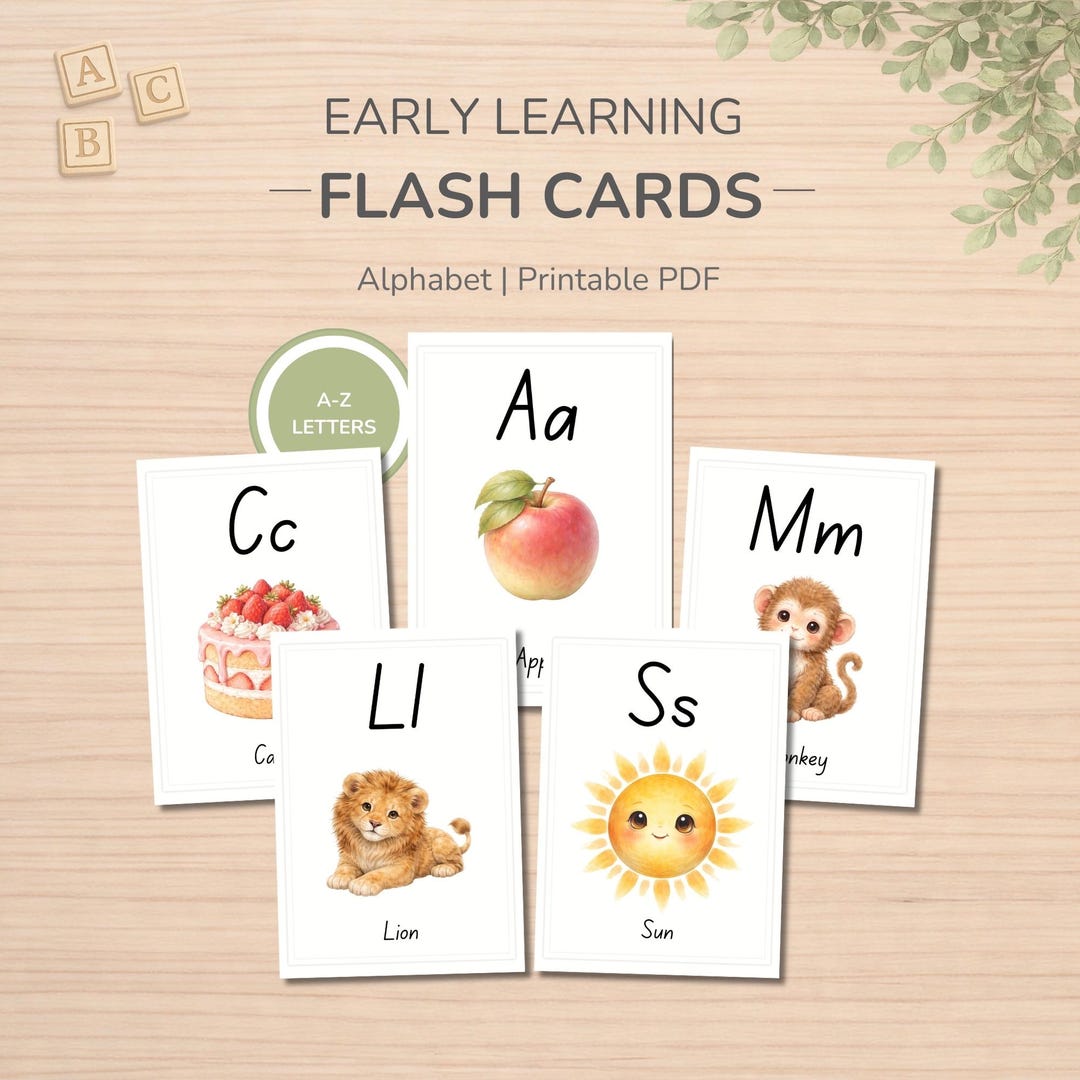 Flashcards Printable | Alphabet ABC | Montessori Preschool Learning ...
