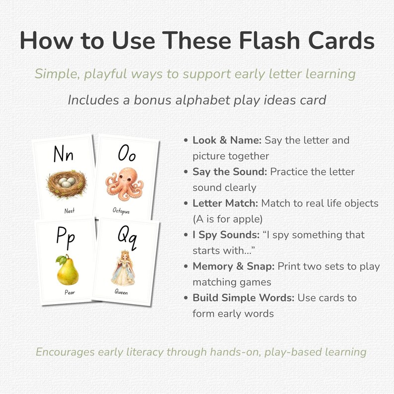 Flashcards Printable | Alphabet ABC | Montessori Preschool Learning ...