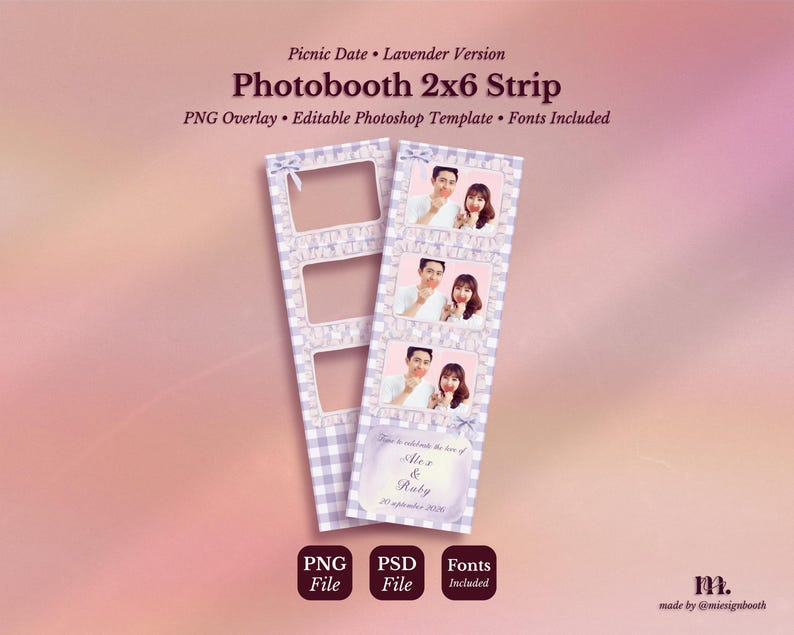 2x6 Photobooth Template, 2x6 Wedding Photobooth Strip Overlay, Editable ...