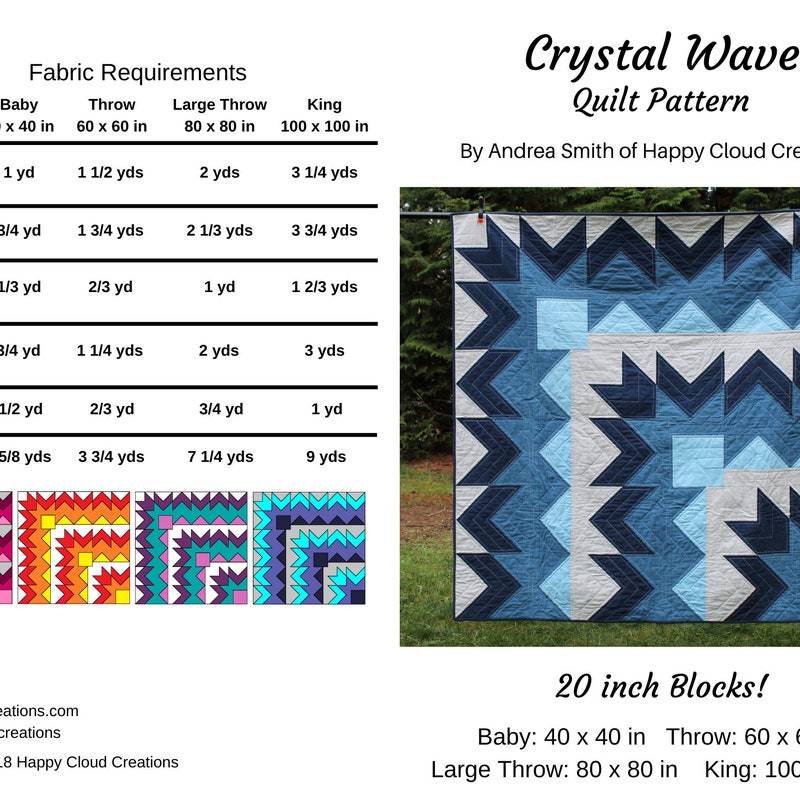 Wave Quilt Pattern - Etsy