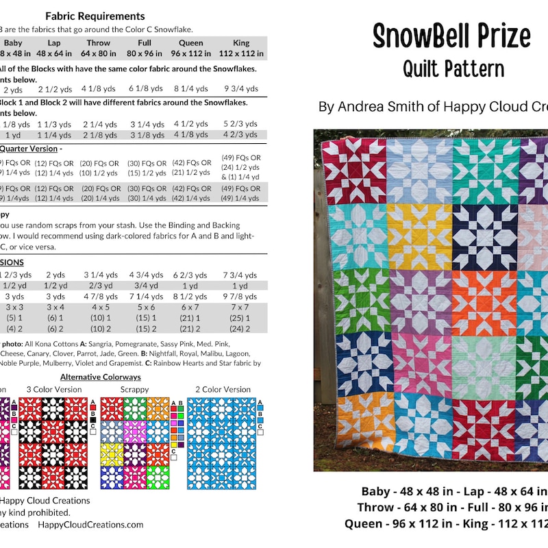 Queen Quilt Pattern - Etsy