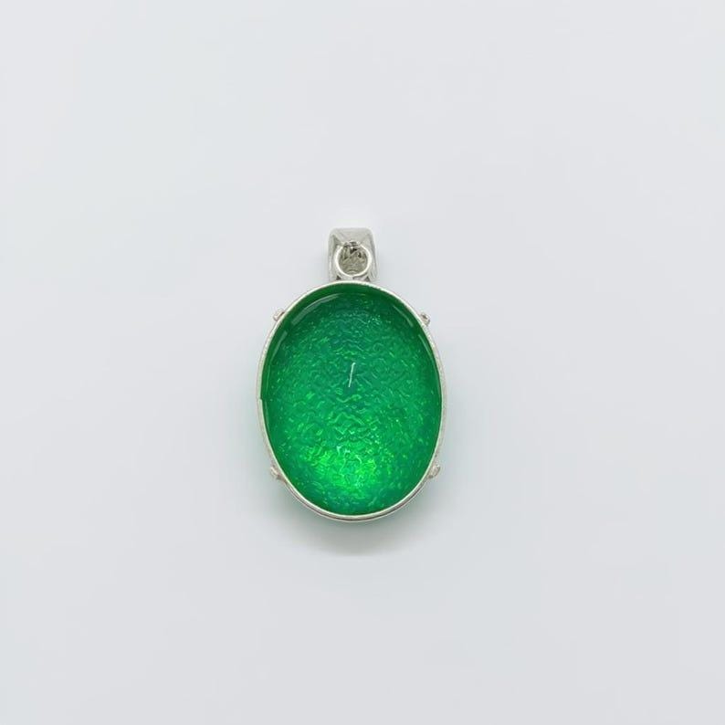 Buy Handmade Monarch Opal Oval Necklace 100–110 Ct, Sterling Silver ...