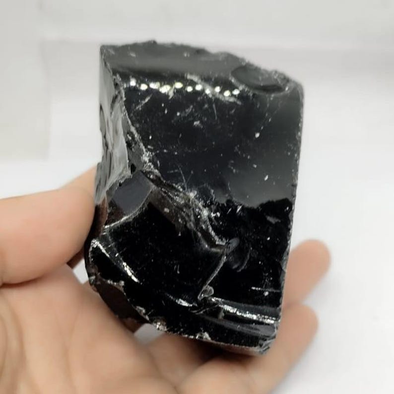 Buy Rough Black Obsidian Crystal Gemstone 700-800 Carat , Natural ...