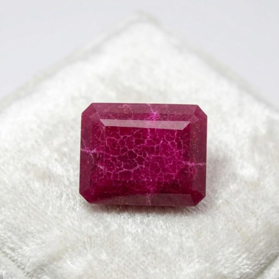 Buy Red Ruby Stone Emerald Cut 300-400CT, Gemstone for Engagement Ring ...
