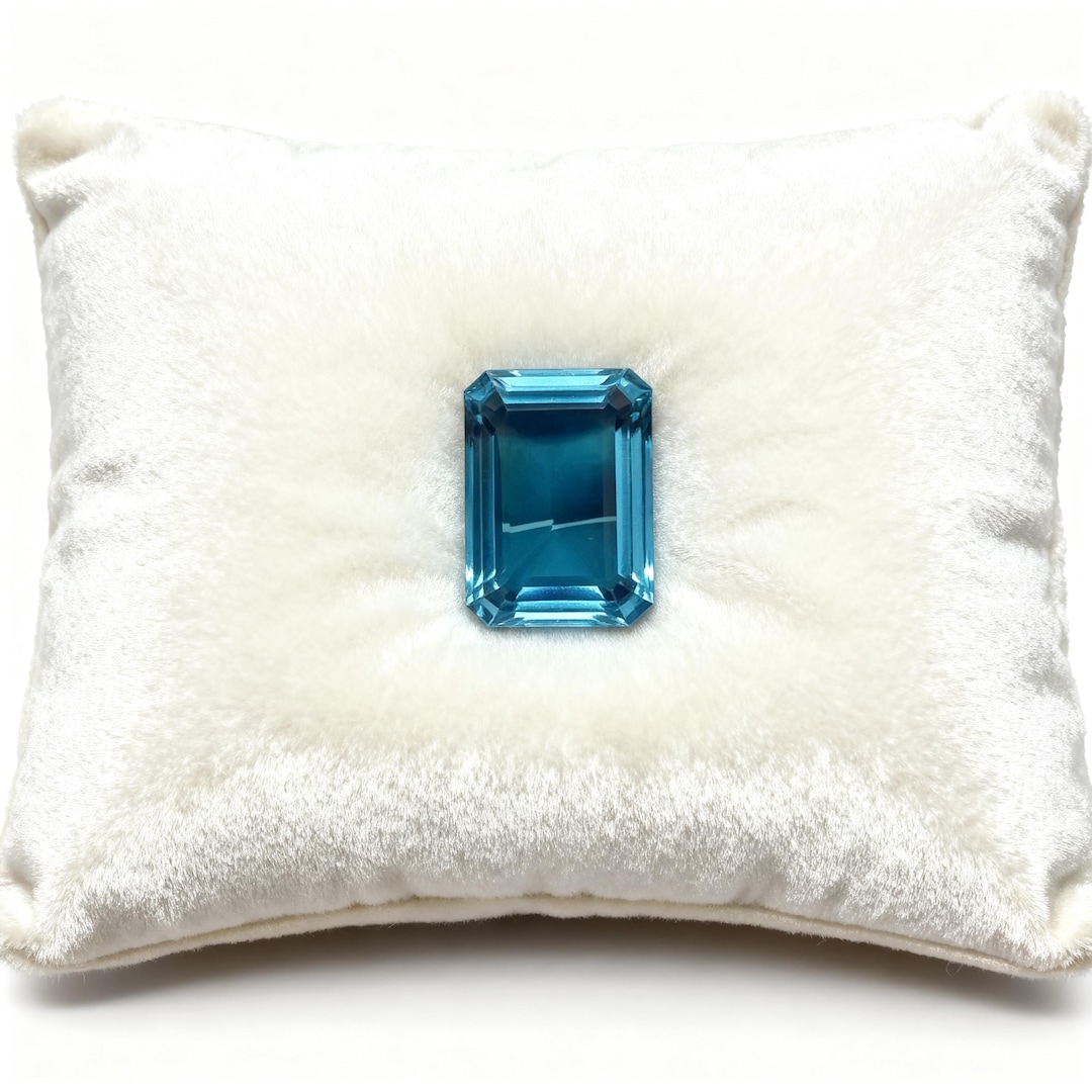 Buy Premium Swiss Blue Topaz Emerald Cut Gem 80-90CT, Stone for Jewelry ...