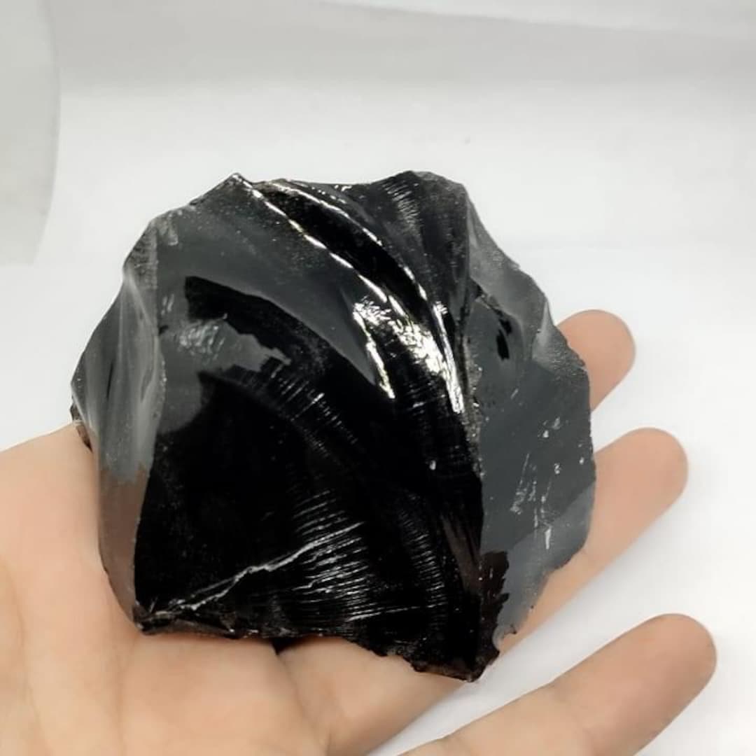 Buy Rough Black Obsidian Crystal Gemstone 700-800 Carat , Natural ...