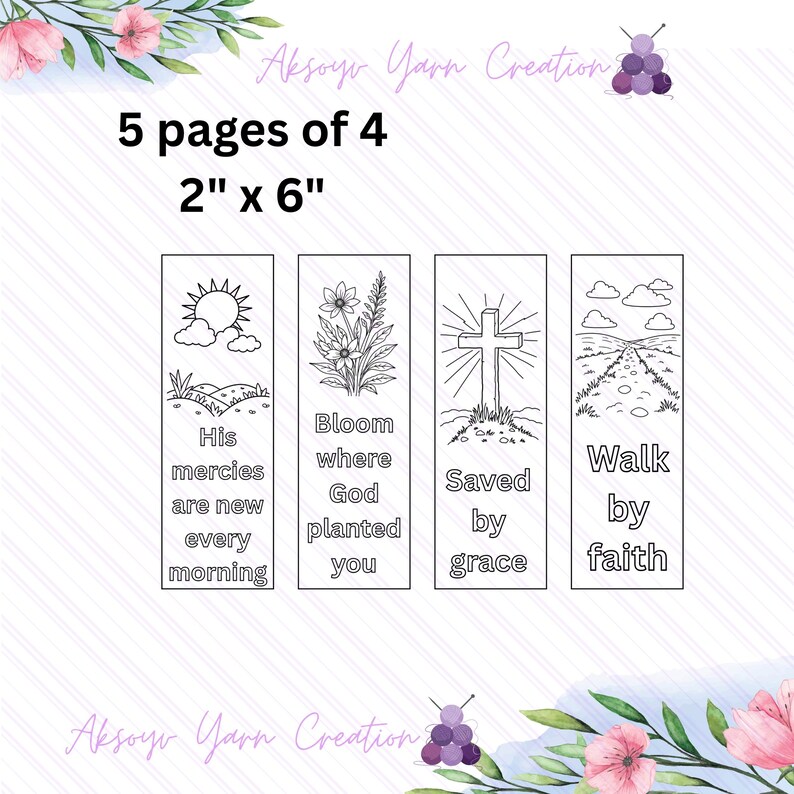 Printable Christian Coloring Bookmarks, Bible Verse Activity (digital ...