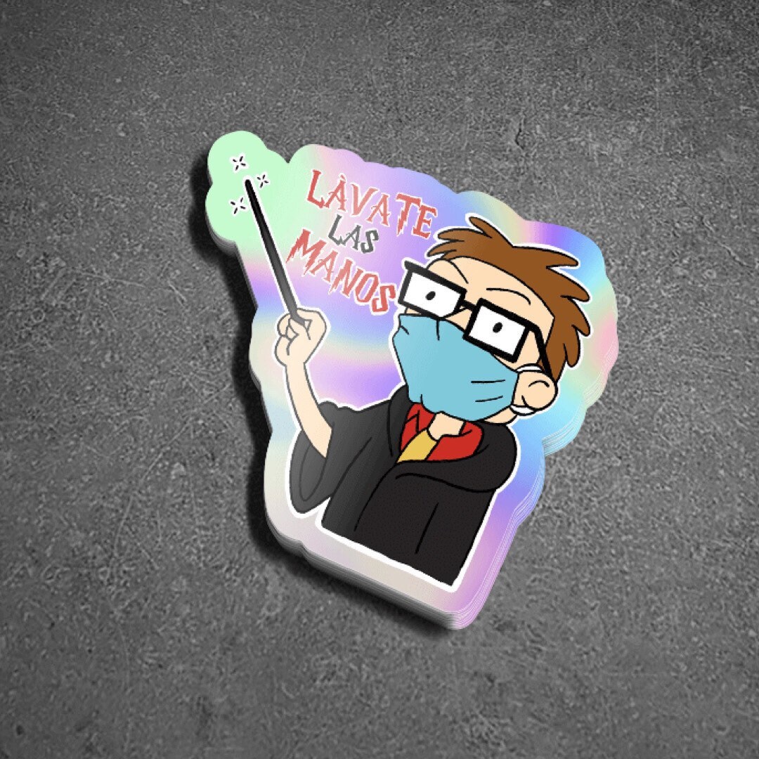 Lavate Las Manos Holographic Sticker - Etsy