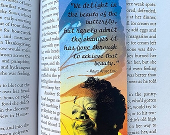 Set of 6 Maya Angelou Bookmarks Maya Angelou Quotes Bookmark - Etsy