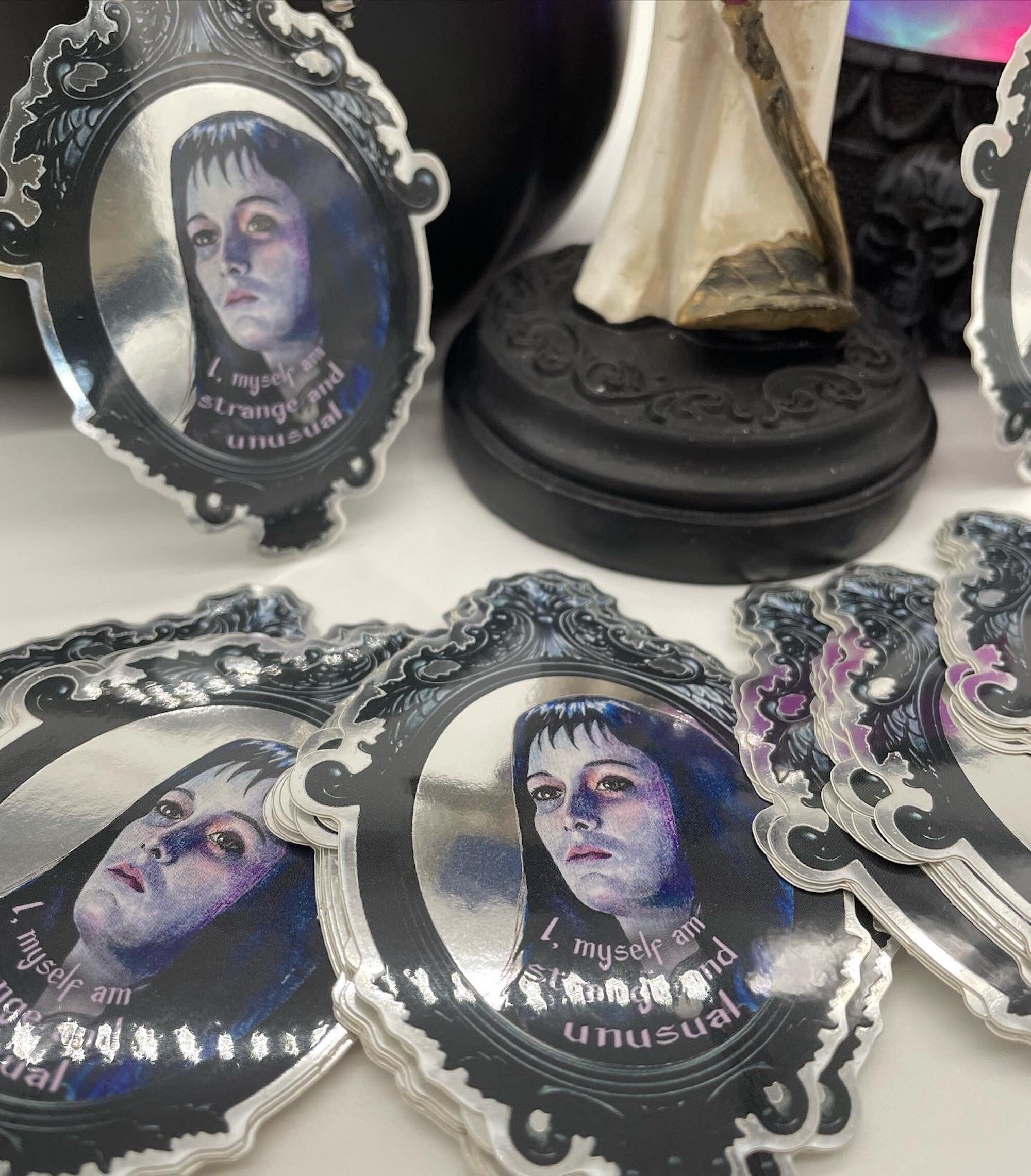 Lydia Deetz Strange and Unusual Mirror Sticker - Etsy