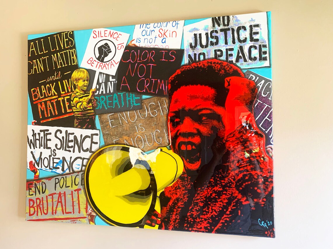 BLM Acrylic Painting, Original Art young Activists - Etsy Australia