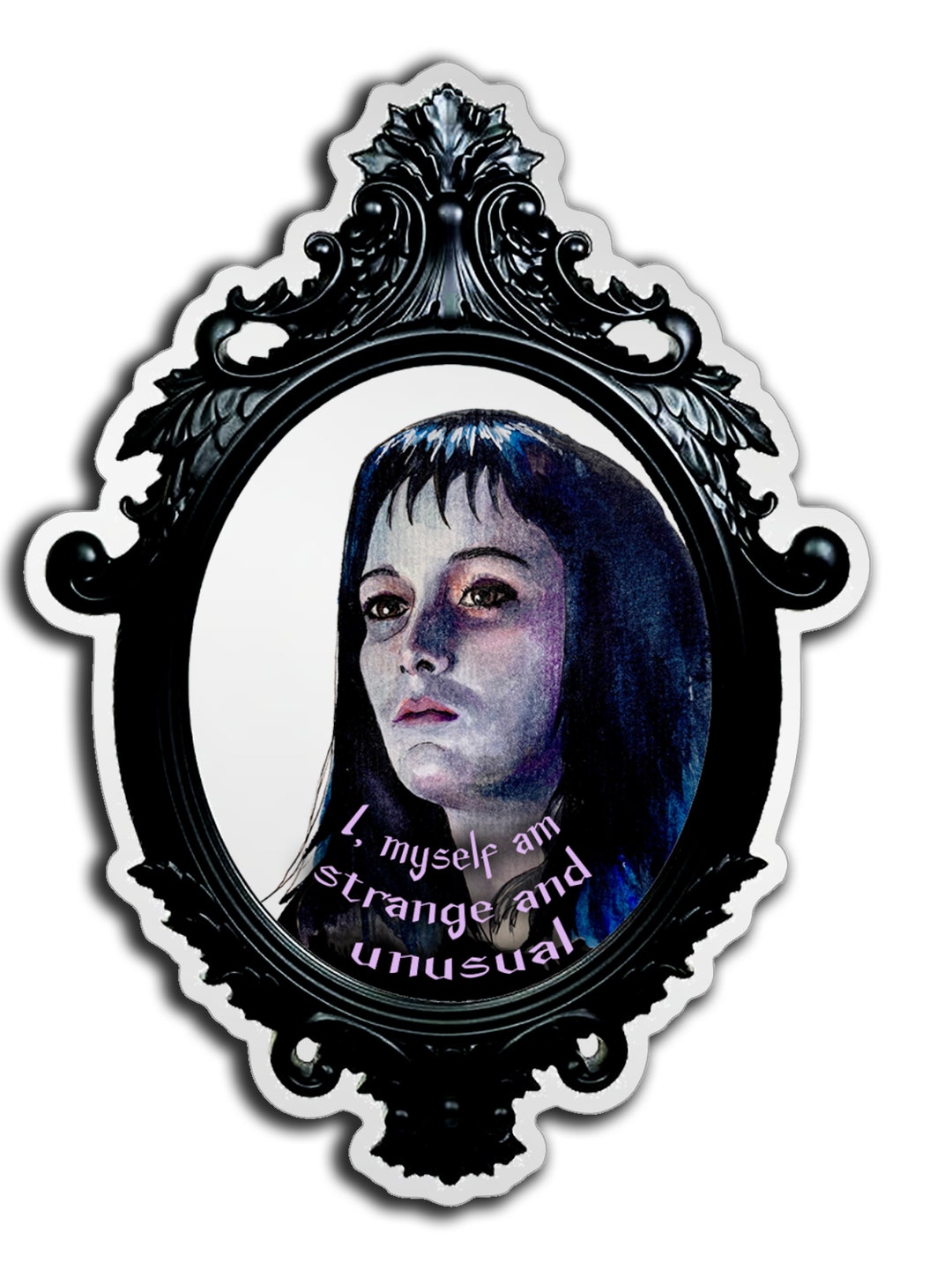 Lydia Deetz Strange and Unusual Mirror Sticker - Etsy