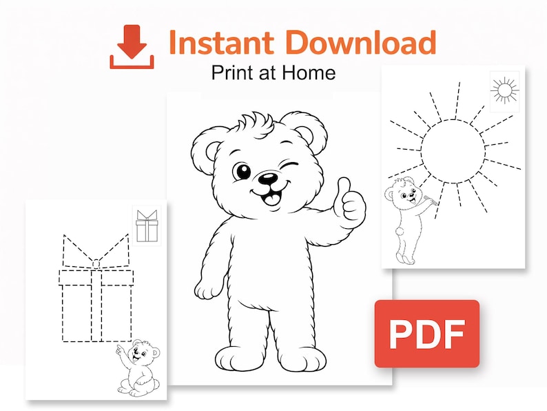 Shape Tracing Book for Kids Ages 3-5, Drawing Shapes Worksheets ...
