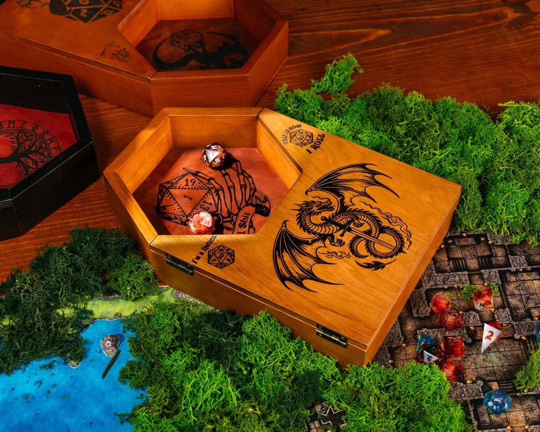 Custom Dice Tray With Optional Dnd Dice Tower Box Holder - Etsy