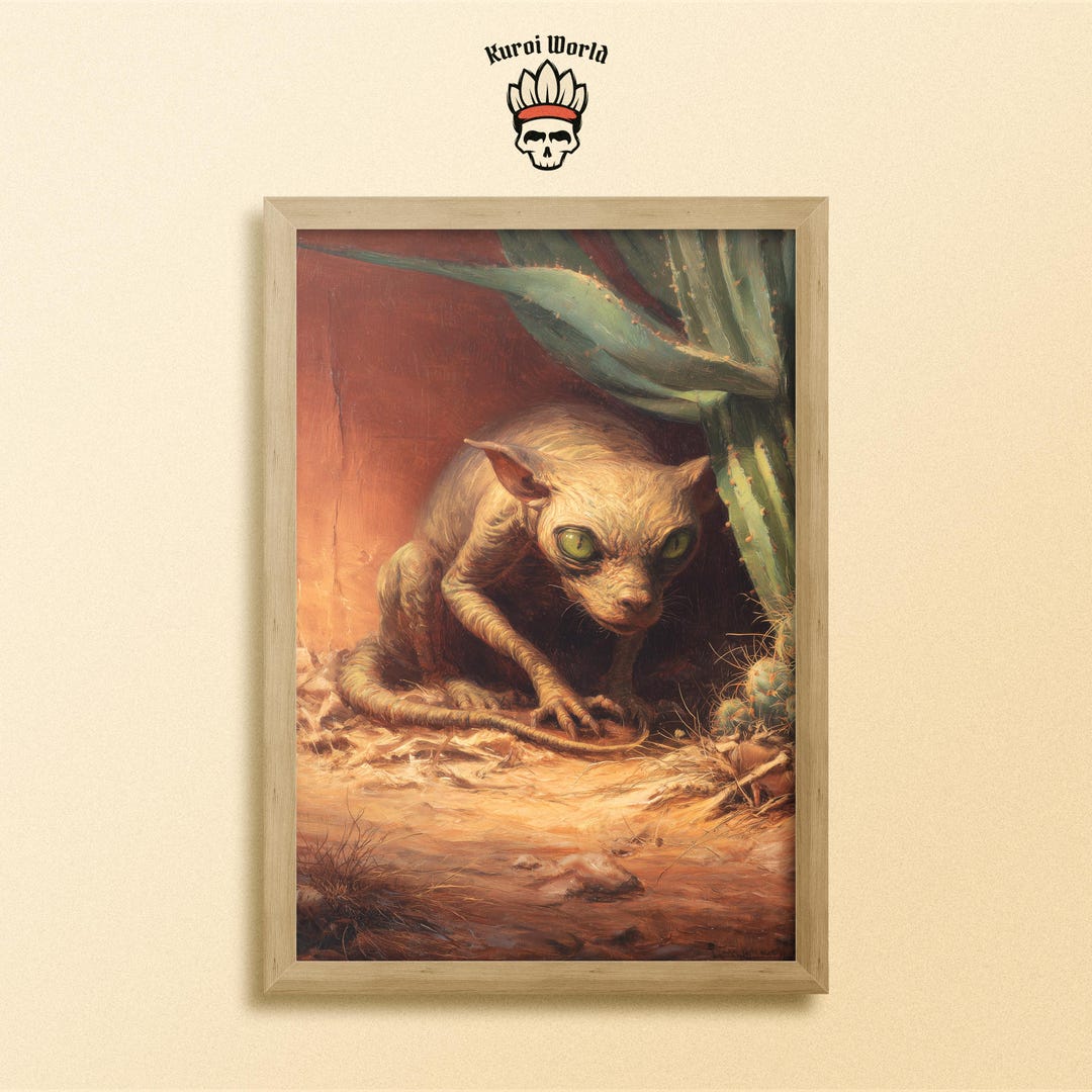 Chupacabra Latin Folklore Monster Poster – Dark Fantasy Wall Art Print ...