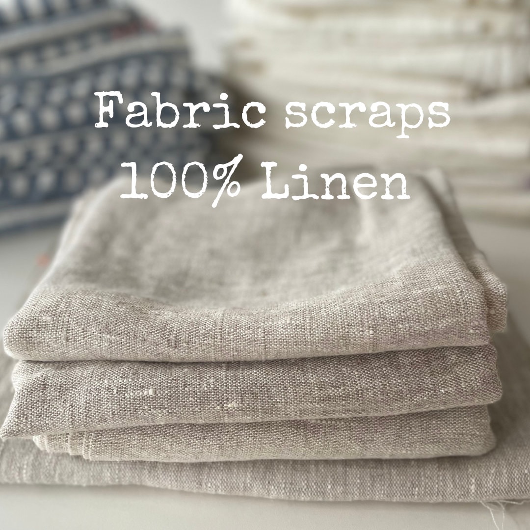 Natural Linen Remnants, Natural Grey Linen Fabric, Heavy Weight Linen ...