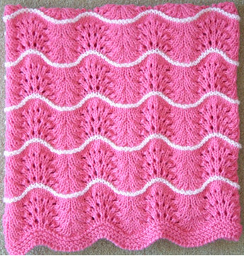NEW Handmade FUCHSIA PINK Knit Crochet Baby Afghan Blanket Throw ...