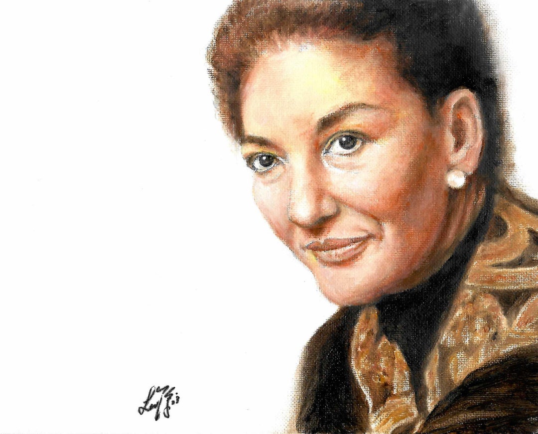 Original Oil Portrait Painting MARIA CALLAS Opera Singer Soprano ...