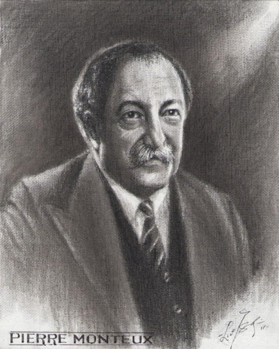 Original Portrait Painting PIERRE MONTEUX Conductor MUSICIAN Artwork ...