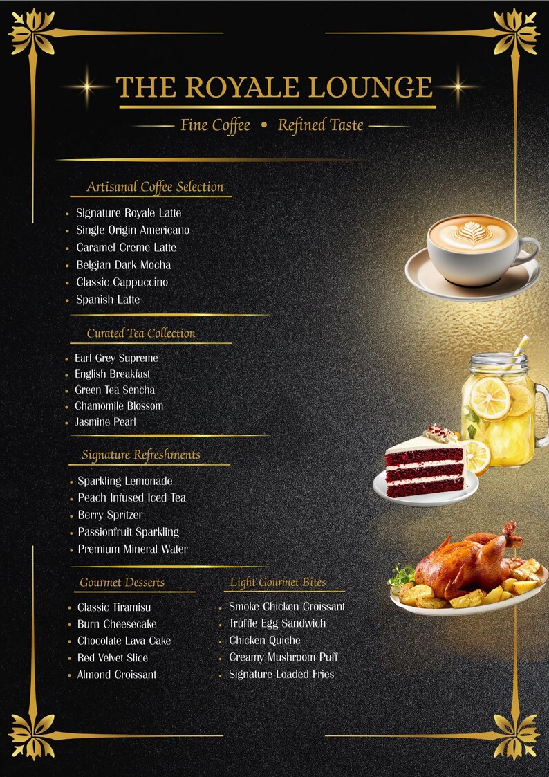 Restaurant Menu Template, Modern Cafe Design, Editable Canva (instant ...