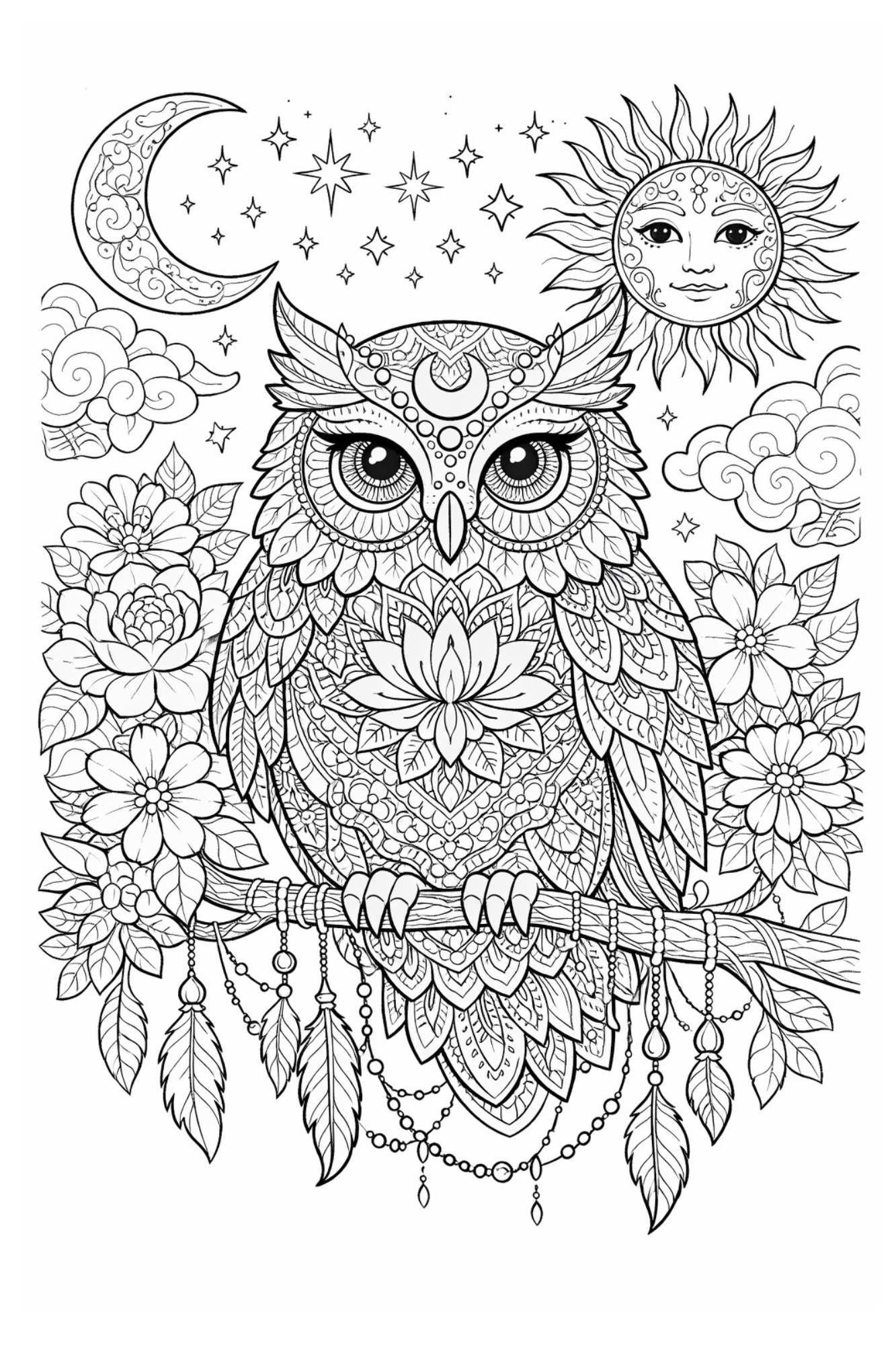 Adult Coloring Pages – 3 Mandala Animal Line Art (PDF Download, 3 Pages ...