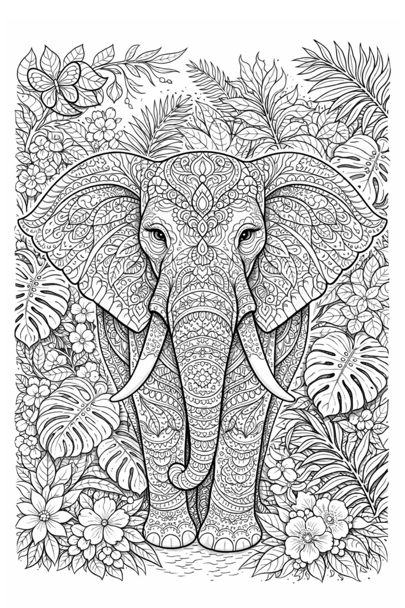 Adult Coloring Pages – 3 Mandala Animal Line Art (PDF Download, 3 Pages ...