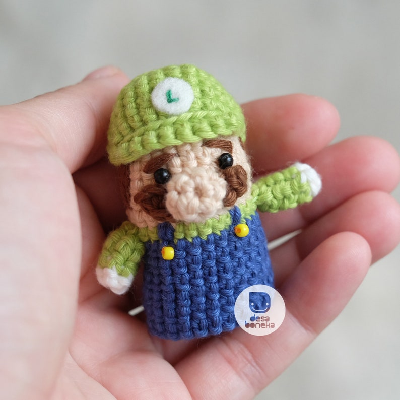 PDF PATTERN - Mario and Luigi Crochet Finger Puppet - Etsy