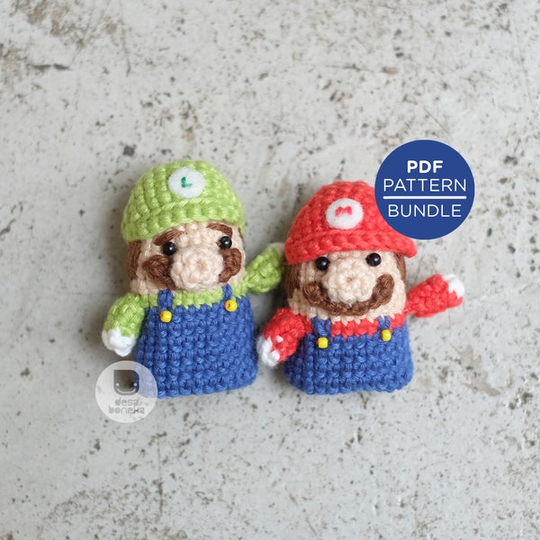 Mario and Luigi Crochet - Etsy