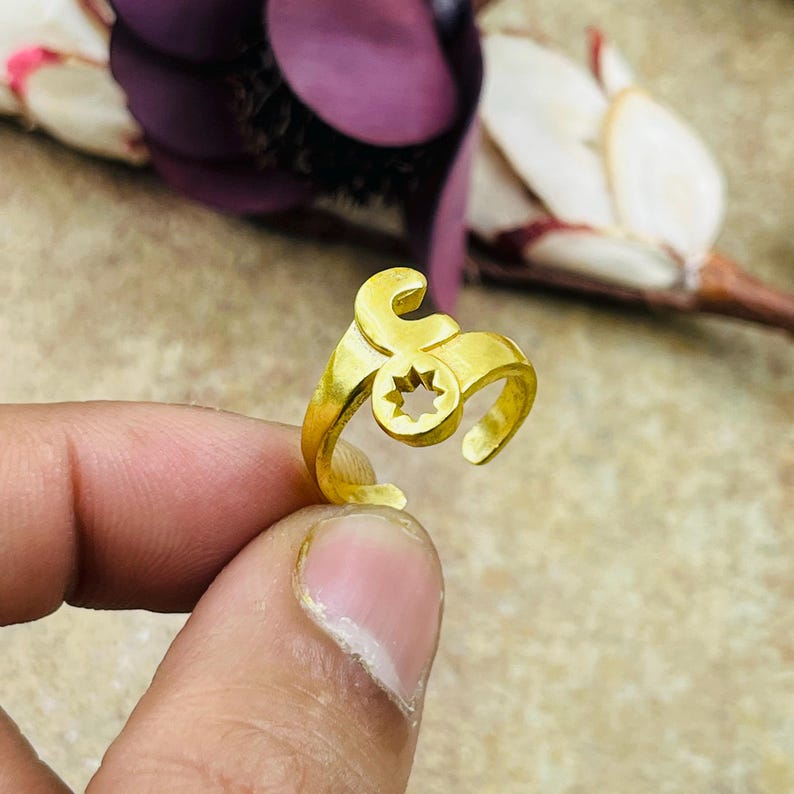 Wrench and Star Socket Bypass Ring | 18k Gold Plated Brass Jewelry - Etsy