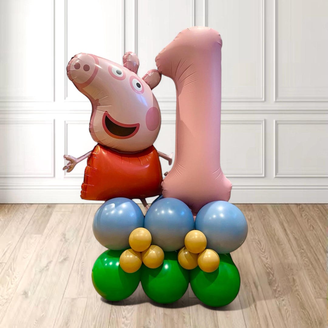 DIY Large 30 Peppa Pig Balloon Design, Large Number Balloon, Peppa Pig ...