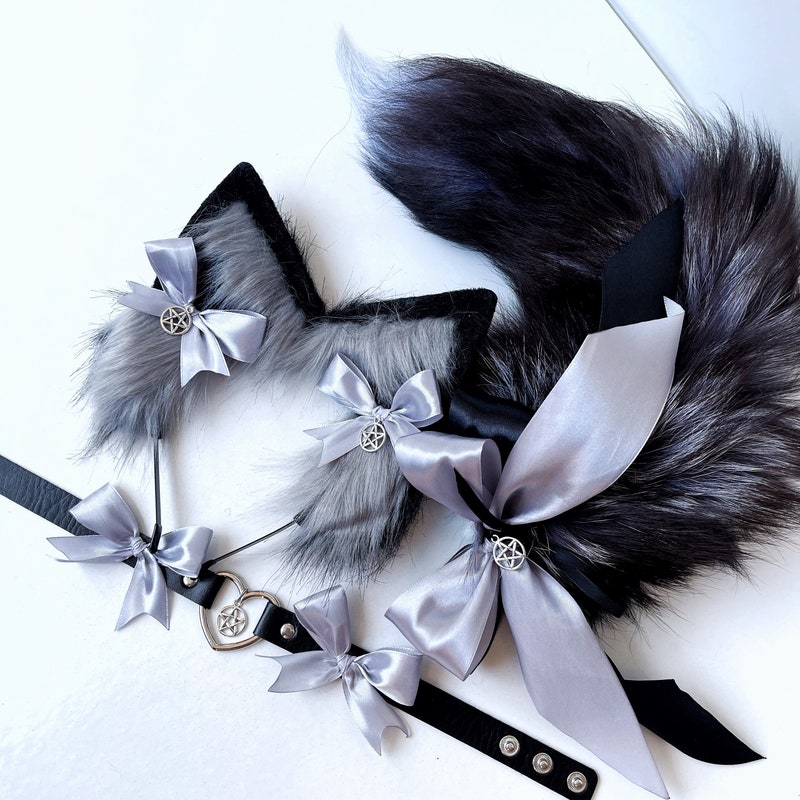 Cat Ears and Tail Set - Etsy