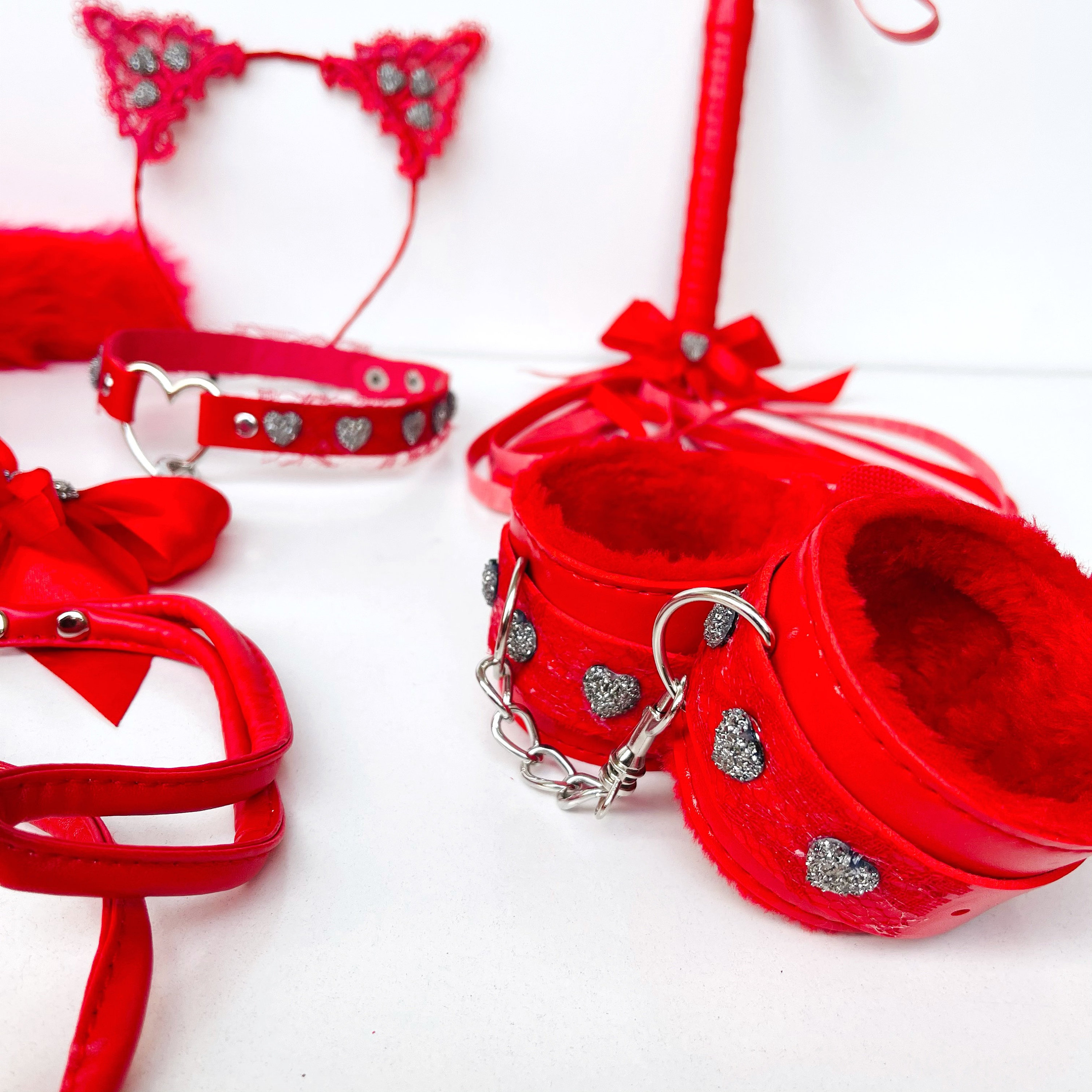 Sexy Red Kitten Set Bdsm Sexy Kitten Costume Faux Fur Anal Etsy