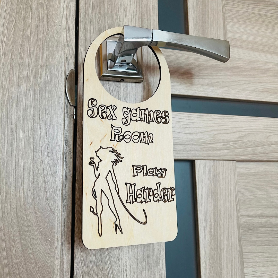 Do Not Disturb Wooden Door Hanger Sex Game Room Sign Door Hanger For