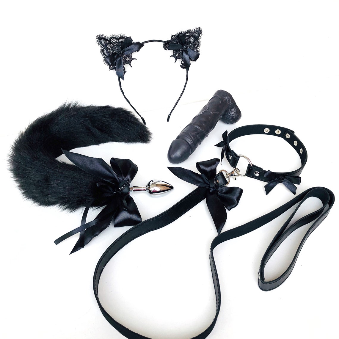 Sexy Black Kitty Set Kitten Play Bdsm Sexy Kitten Costume Etsy