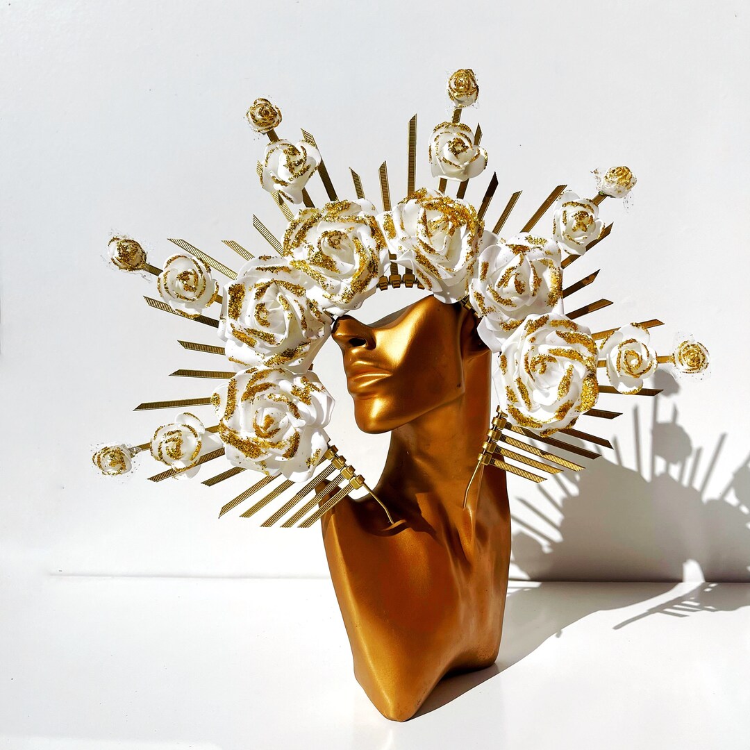 Flower Crown Roses Crown Bridal Headpiece Wedding Crown - Etsy