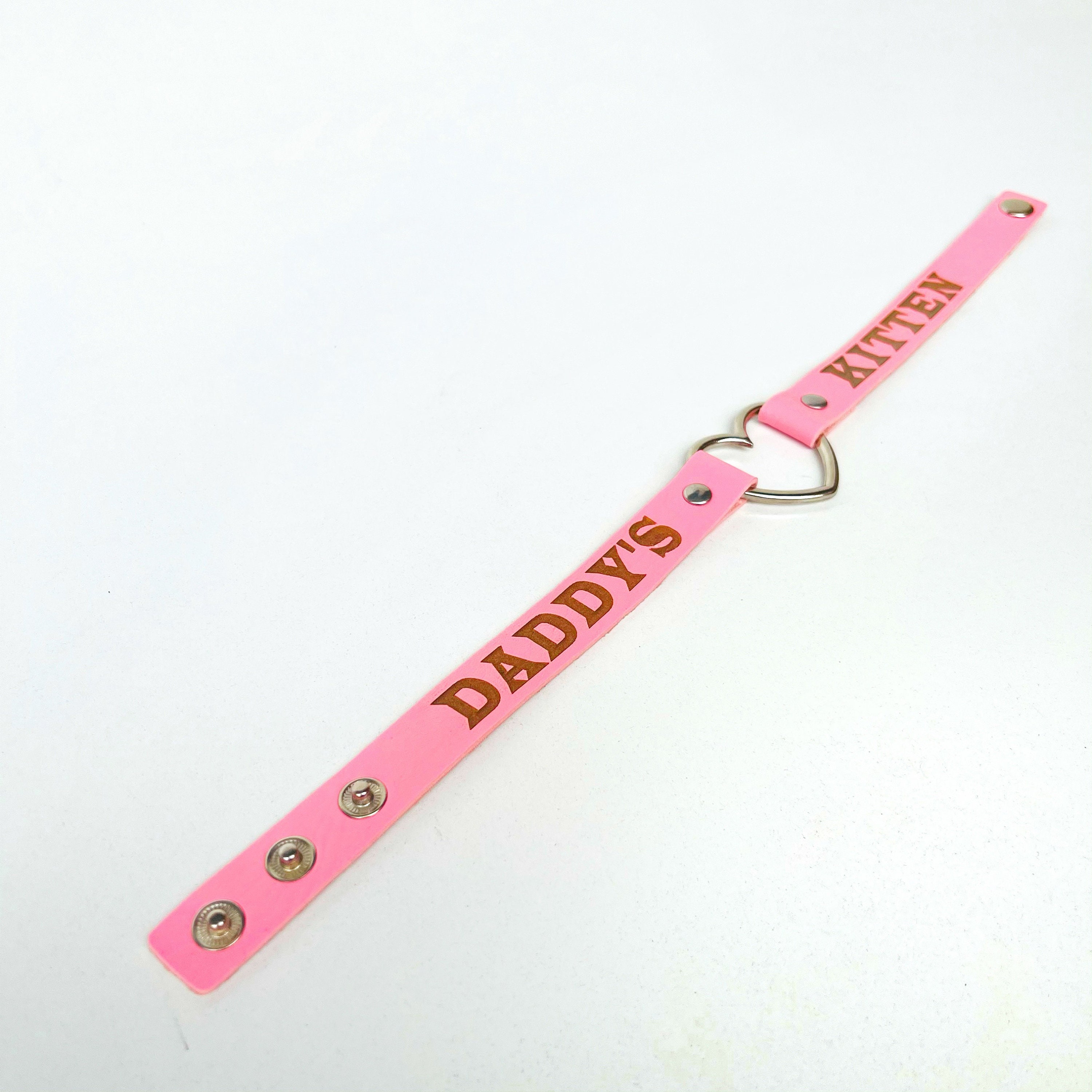 Pink Daddys Girl choker. Daddys kitten necklace. DDLG. Faux | Etsy