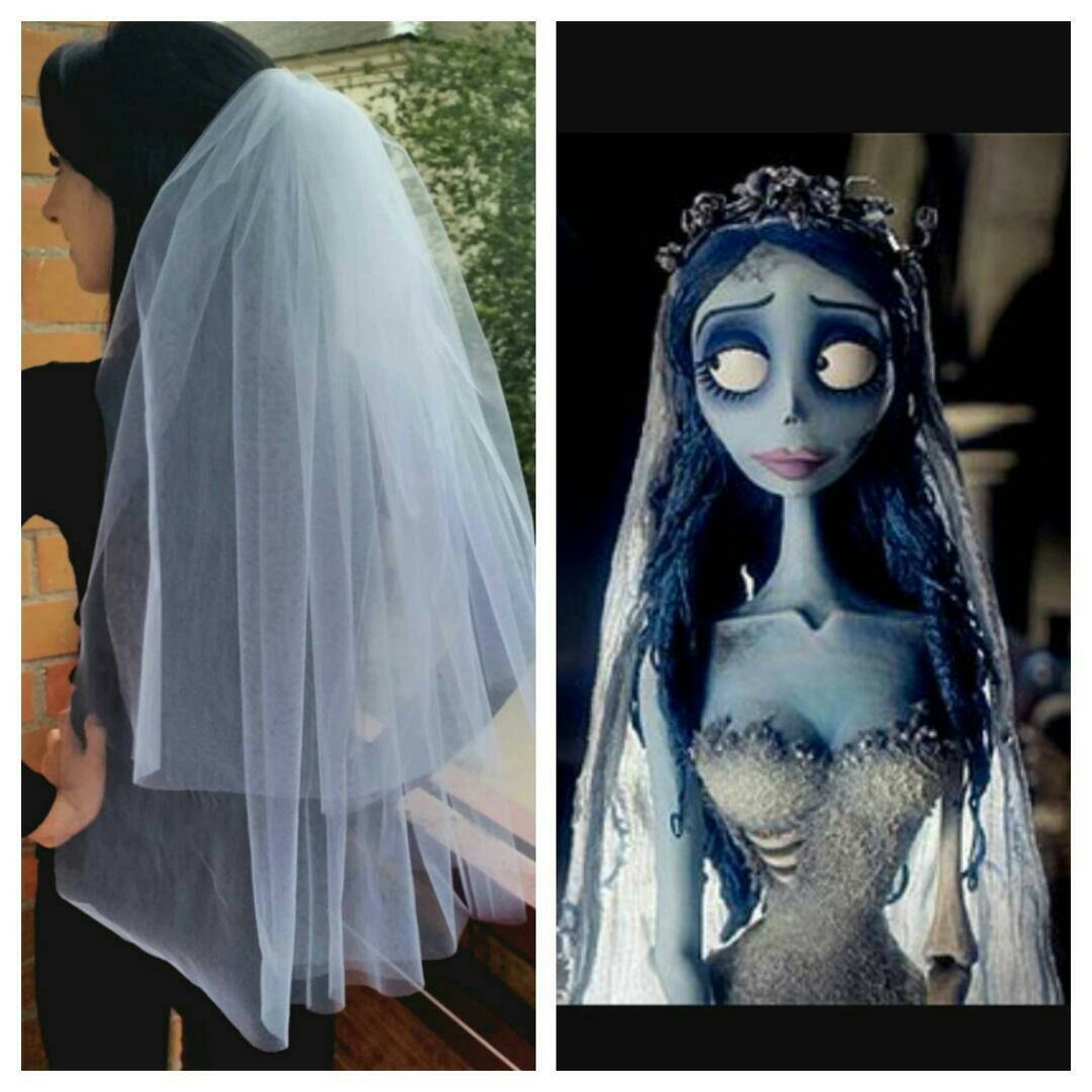 Corpse Bride Veil. Halloween Party Costume Idea. Dead Bride - Etsy