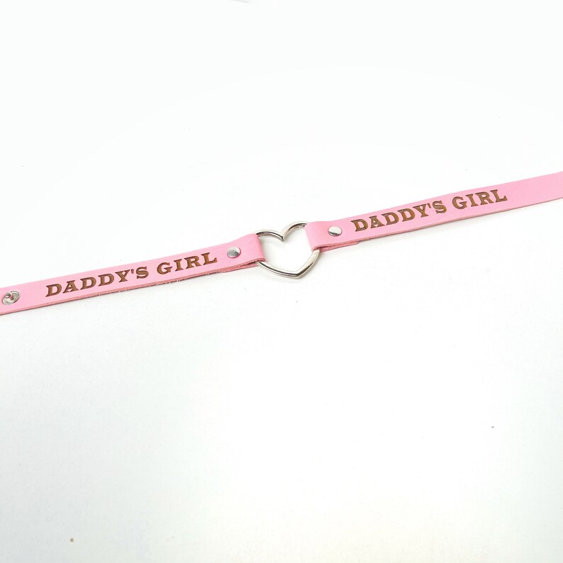Personalised Pink Choker. Slut Choker. Daddys Girl Necklace - Etsy