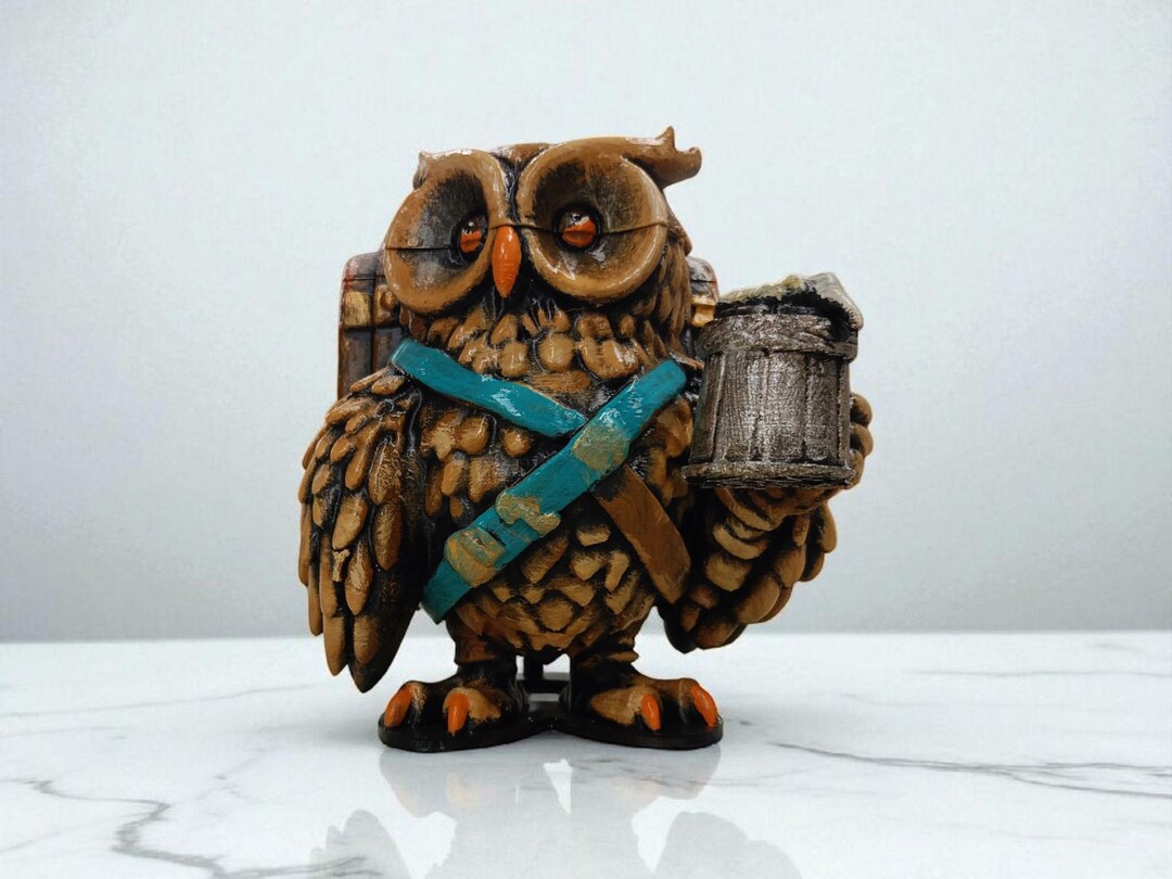 015-friar - Mysterious Owls 3D Figure With Handpainting - Etsy