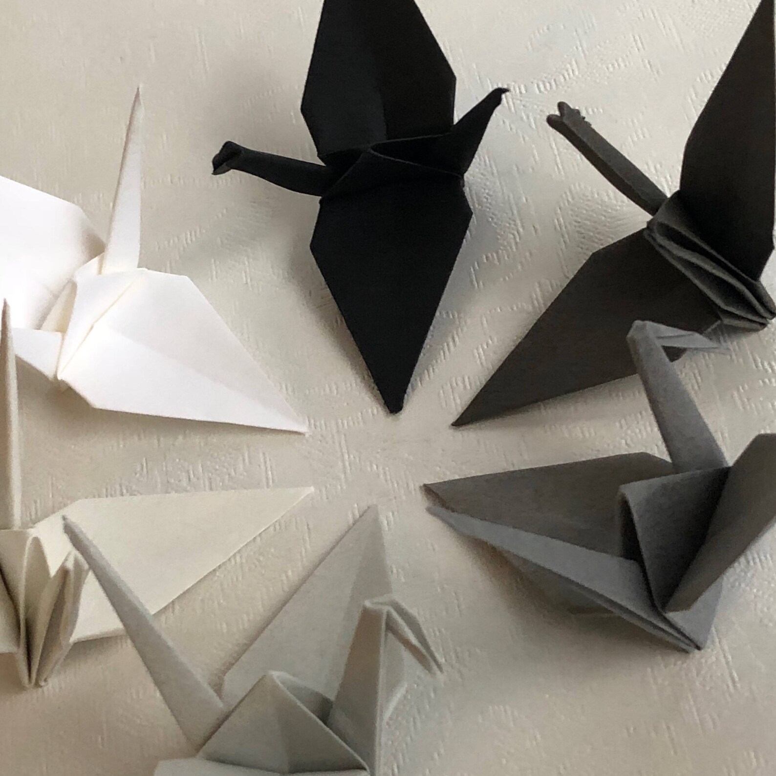 96 Origami Cranes Shades of Grey Japanese Paper Size S - Etsy