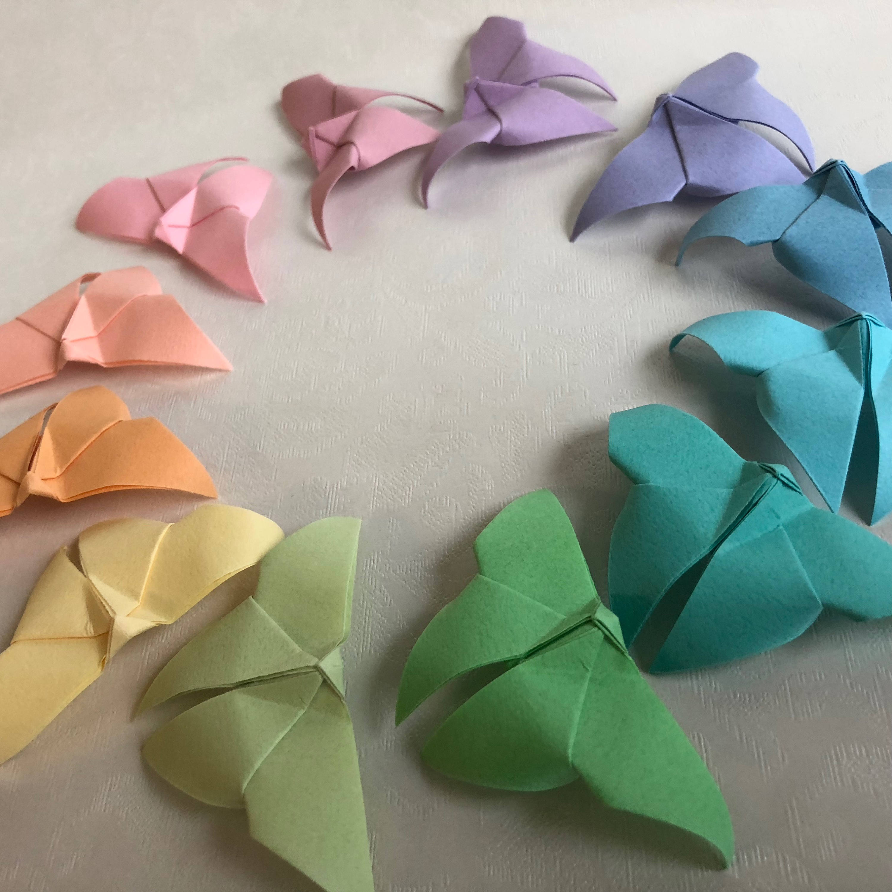 96 Origami Butterflies Pastel Colors Japanese Paper | Etsy