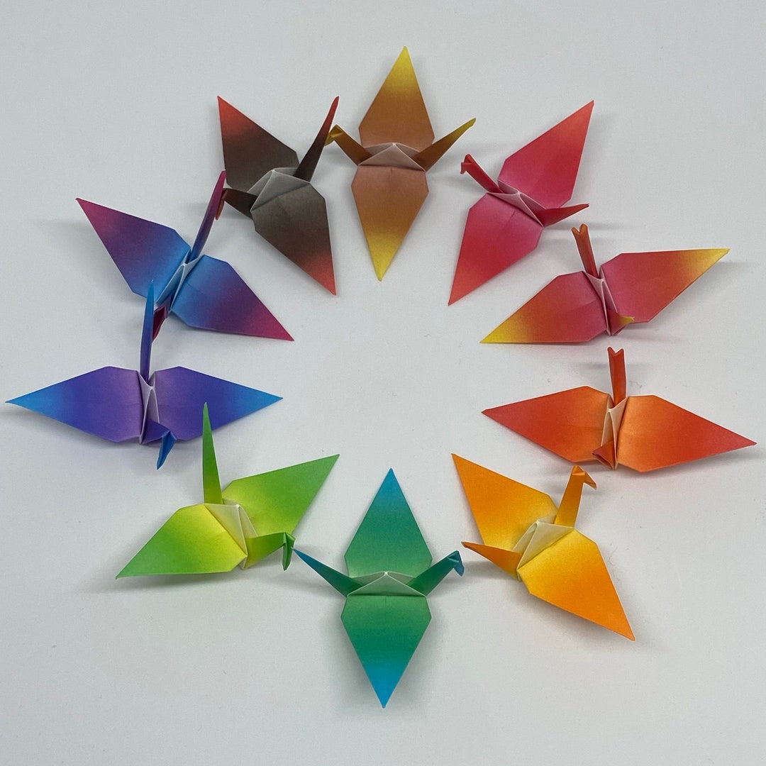 100 grues Origami Harmony Clean Papier japonais Taille S PRÊT POUR ...