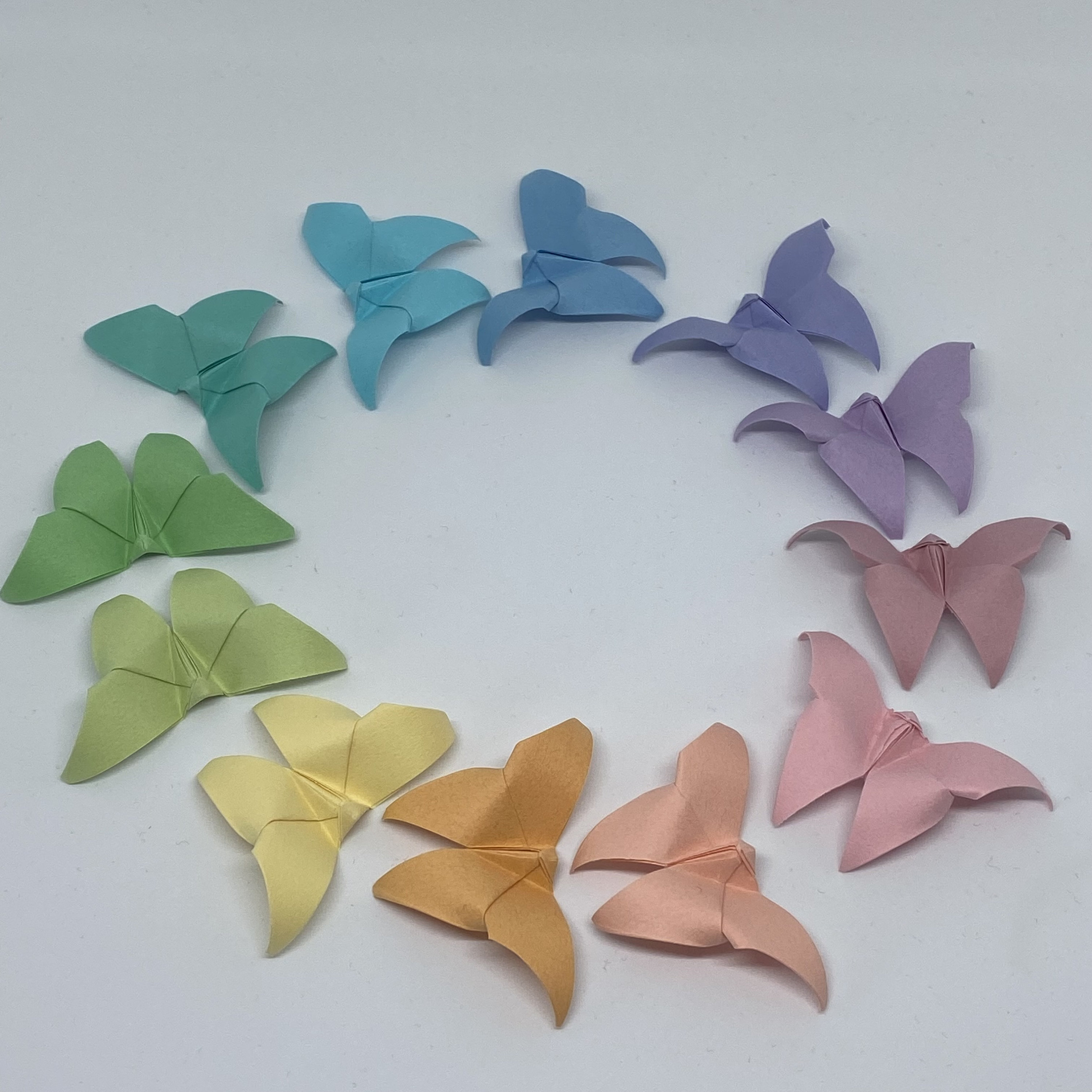 96 Origami Butterflies Pastel Colors Japanese Paper - Etsy