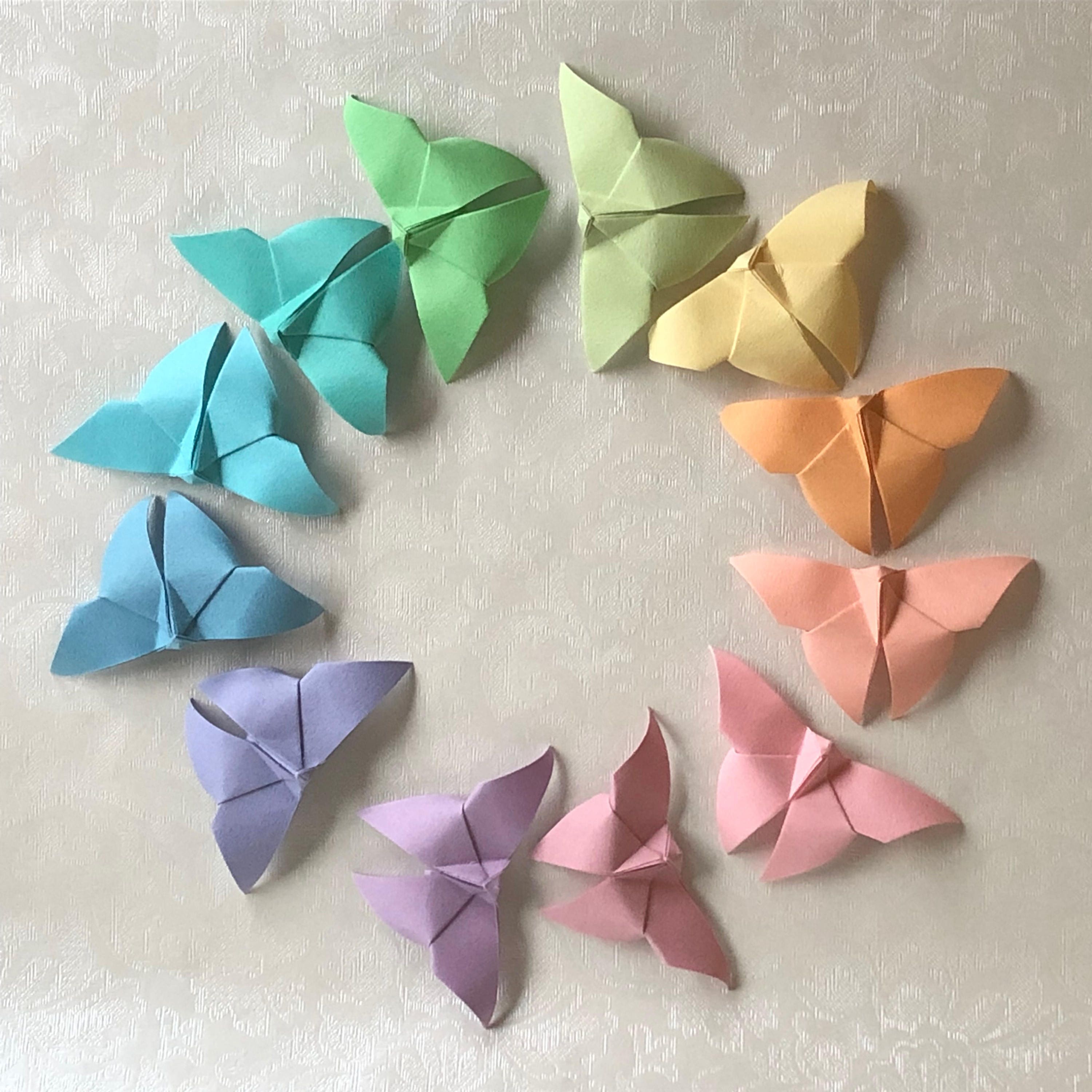 96 Origami Butterflies Pastel Colors Japanese Paper | Etsy